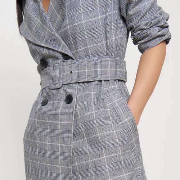 Dynamite | Jackets & Coats | Dynamite Belted Plaid Trench Coat | Poshmark
